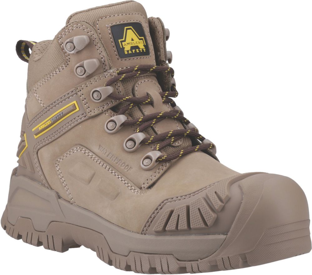 Amblers Size 9 Womens Taupe Waterproof Safety Boots - Screwfix