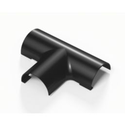 D-Line Black Micro+ Trunking Equal Tees 20mm x 10mm 2 Pack - Screwfix