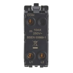 Contactum Decorative 10AX 2-Way Grid Retractive Switch Module 'Press ...