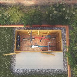 Mercia Value 6' x 3' (Nominal) Pent Timber Bike Store - Screwfix