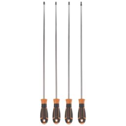 Magnusson Mixed Long Reach Screwdriver Set 4 Pcs Screwfix