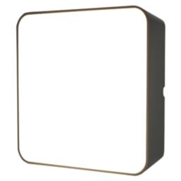 LAP Outdoor Square LED Bulkhead Black 12W 1000lm - Screwfix