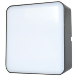 LAP Outdoor Square LED Bulkhead Black 12W 1000lm - Screwfix