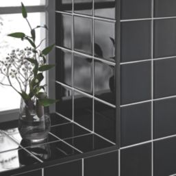 Homelux 9mm Straight Aluminium Tile Trim Black 2.5m - Screwfix