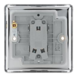 LAP 20A 16AX 1-Gang 2-Way Toggle Switch Polished Chrome - Screwfix