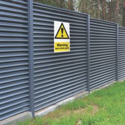Essentials 'Warning Anti-Climb Paint' Sign 297mm x 210mm - Screwfix