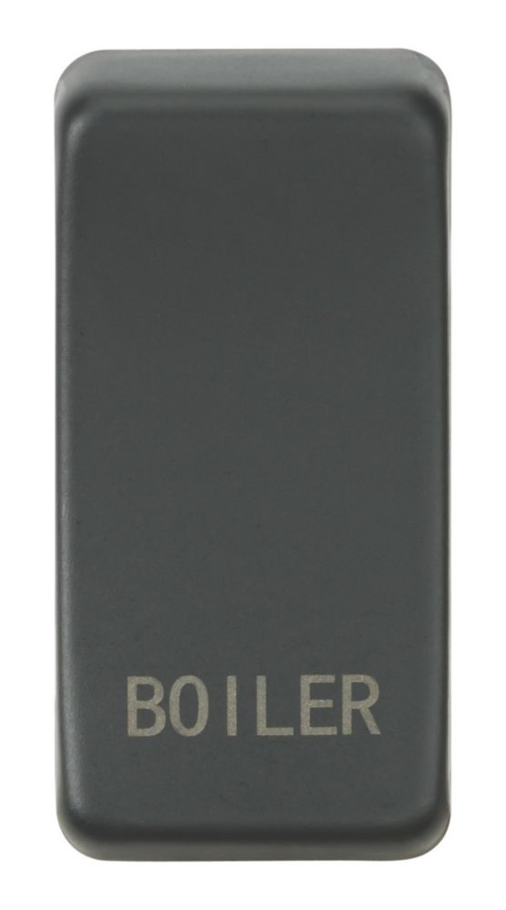 Knightsbridge 'BOILER' Switch Cover Anthracite - Screwfix