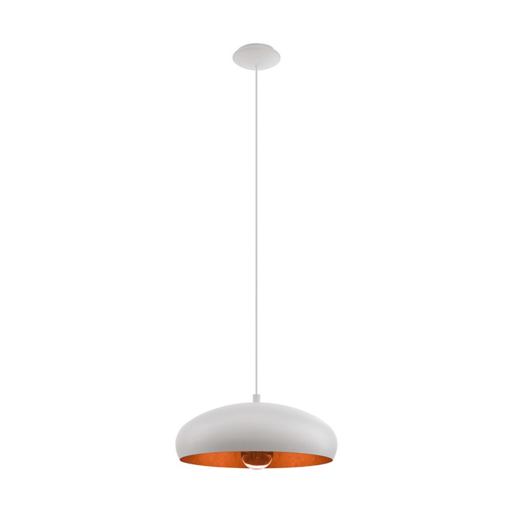 Eglo Mogano 1 Single Pendant Light White - Screwfix