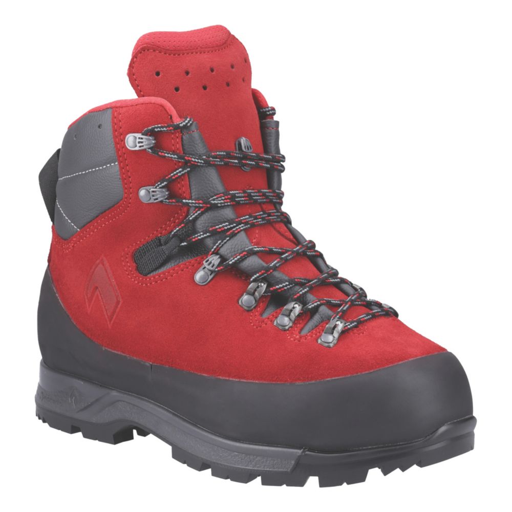 Haix Protector Forest 2.1 GTX Mid Size 10 Red Steel Toe Cap Safety ...