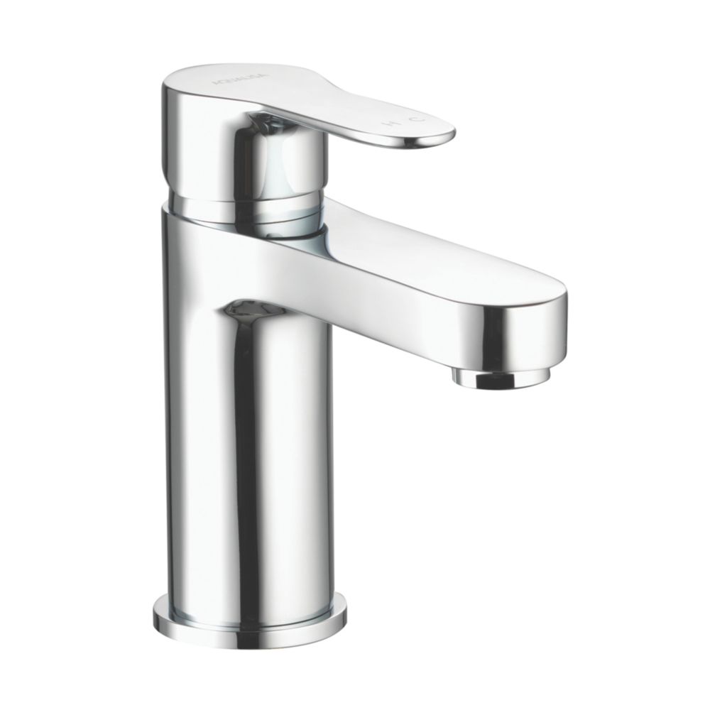 Aqualisa Central Chrome 143mm Standard Lever Mono Basin Pillar Tap With ...