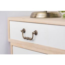 Essentials Decorative Cabinet Handles Antique Brass 117mm 2 Pack - Screwfix