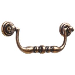 Essentials Decorative Cabinet Handles Antique Brass 117mm 2 Pack - Screwfix