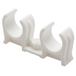 Talon 15mm Double Snap-On Pipe Clips 10 Pack - Screwfix