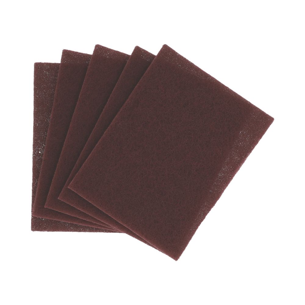 Oakey Multi-Material Flexible Removal Pads 150mm x 115mm Burgundy 5 ...