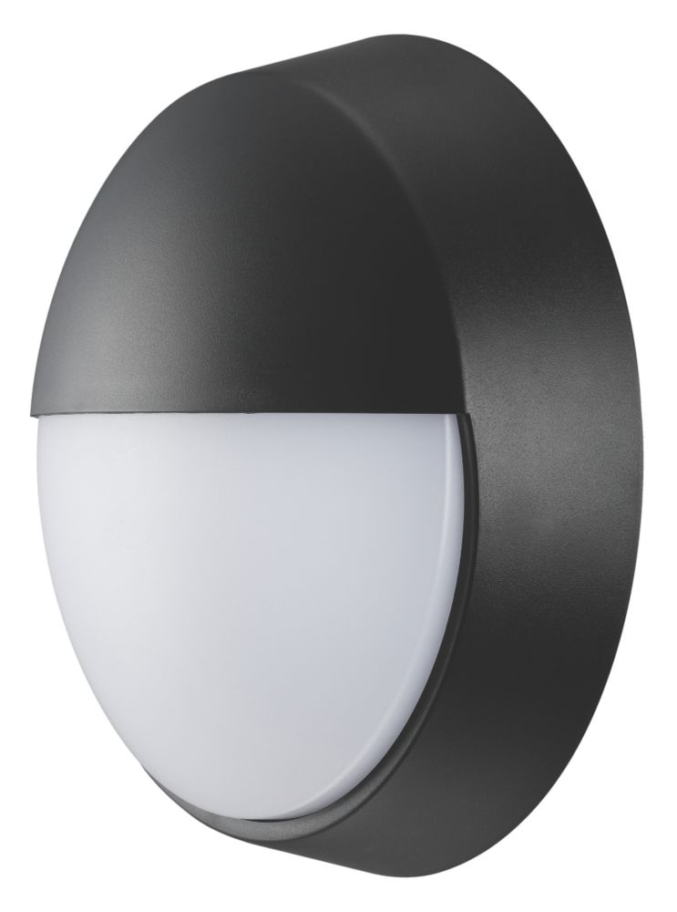 Luceco Eco Outdoor Round LED Eyelid Bulkhead Black / White 10W 400lm ...