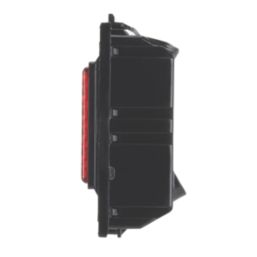 Contactum Red Neon Power Indicator with Black Inserts 230V - Screwfix