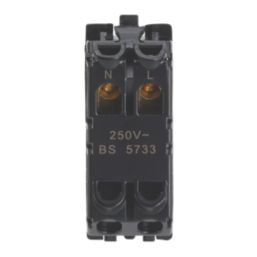 Contactum Red Neon Power Indicator with Black Inserts 230V - Screwfix