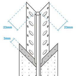 Internal Drywall Bead 2mm x 2.5m 5 Pack - Screwfix