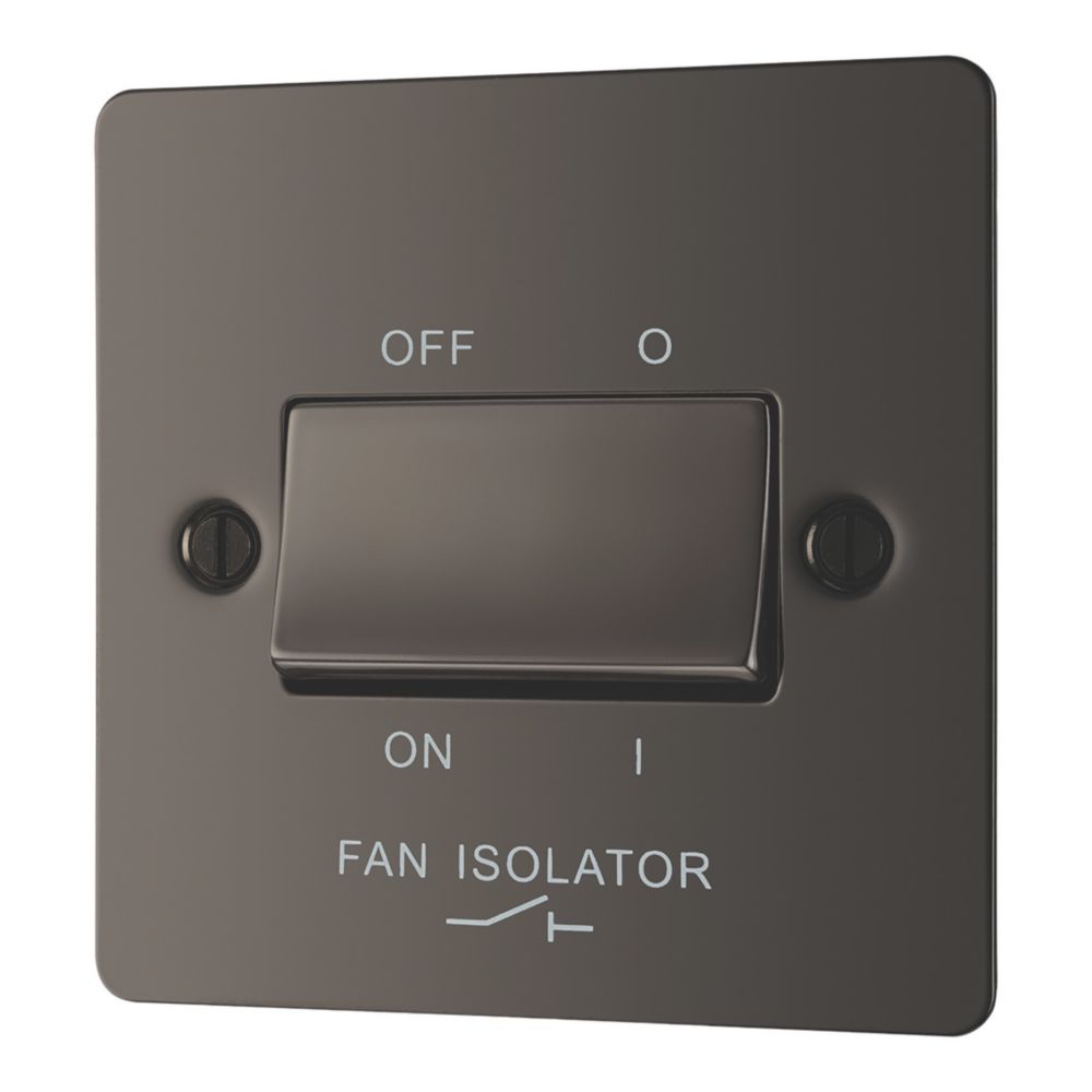 LAP 10A 1-Gang 3-Pole Fan Isolator Switch Black Nickel with Black ...