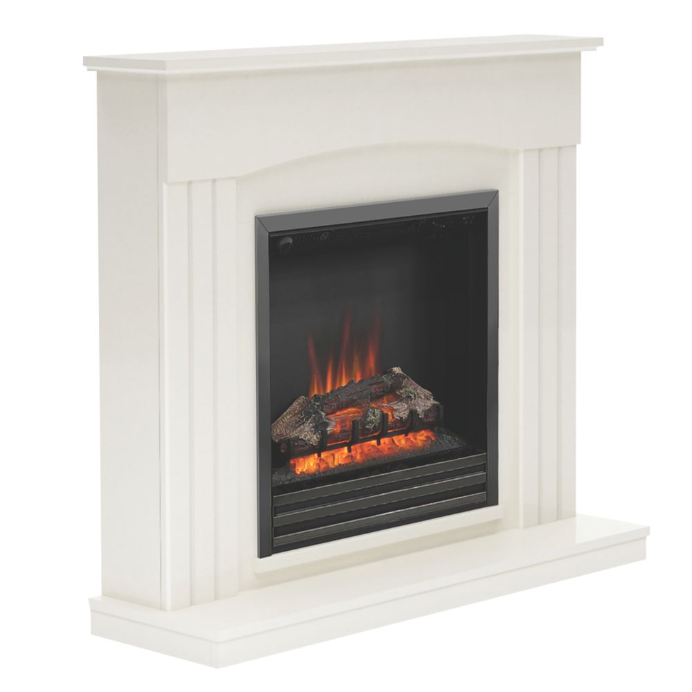 Be Modern Linmere Electric Fireplace White 1120mm x 330mm x 995mm ...