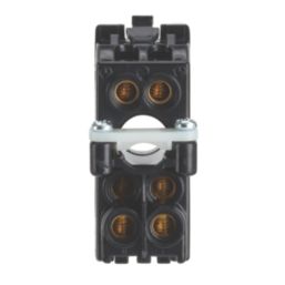 Contactum 16A Modular Flex Outlet Brushed Steel with Black Inserts ...