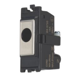 Contactum 16A Modular Flex Outlet Brushed Steel with Black Inserts ...