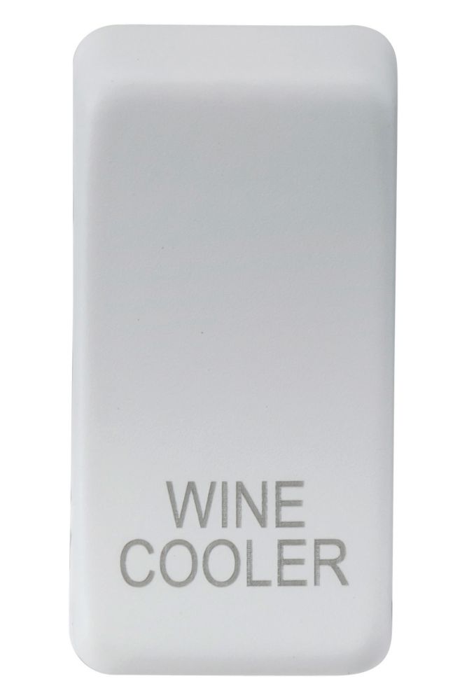 Knightsbridge 'WINE COOLER' Switch Cover Matt White - Screwfix