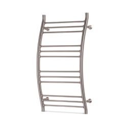 Time 900mm x 500mm 900BTU Silver Curved Designer Towel Radiator - Screwfix