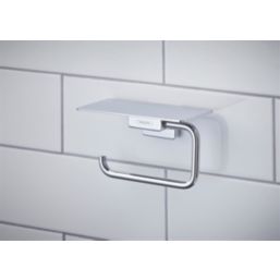 Hansgrohe AddStoris Toilet Roll Holder with Shelf Chrome - Screwfix