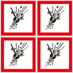 Essentials Explosive Hazard GHS Labels (Sheet) 100mm x 100mm - Screwfix
