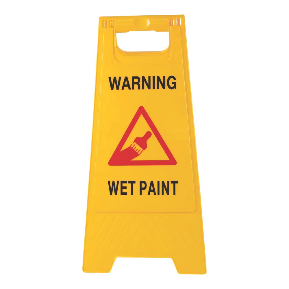 Essentials Warning Wet Paint A-Frame Safety Sign 600mm x 290mm - Screwfix
