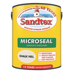 Sandtex 5Ltr Smooth Chalk Hill Masonry Paint - Screwfix