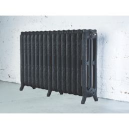 Arroll 760mm x 1234mm 7370BTU Black Cast Iron 3 Column Radiator - Screwfix