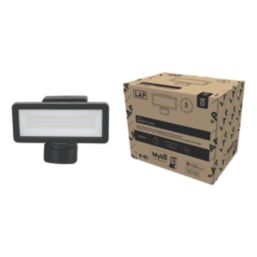 LAP Myko Davern Outdoor LED Smart Floodlight With PIR Sensor Black 20W ...