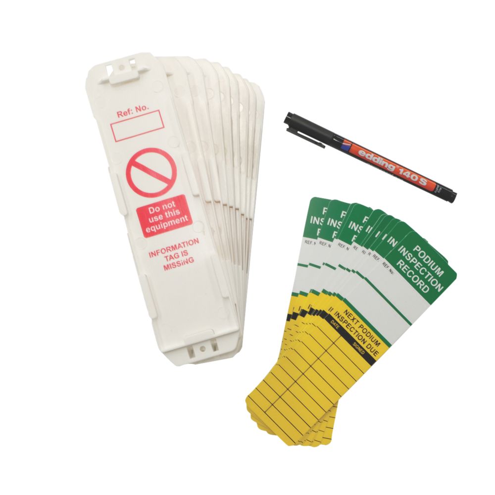 Essentials Podium Tag Kit 21 Piece Set - Screwfix