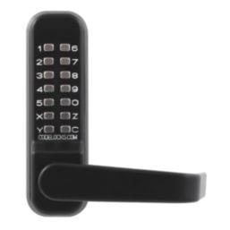 Codelocks Push-Button Lock with Mortice Latch 57mm Matt Black - Screwfix