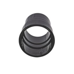 FloPlast Round Downpipe Socket Black 68mm - Screwfix