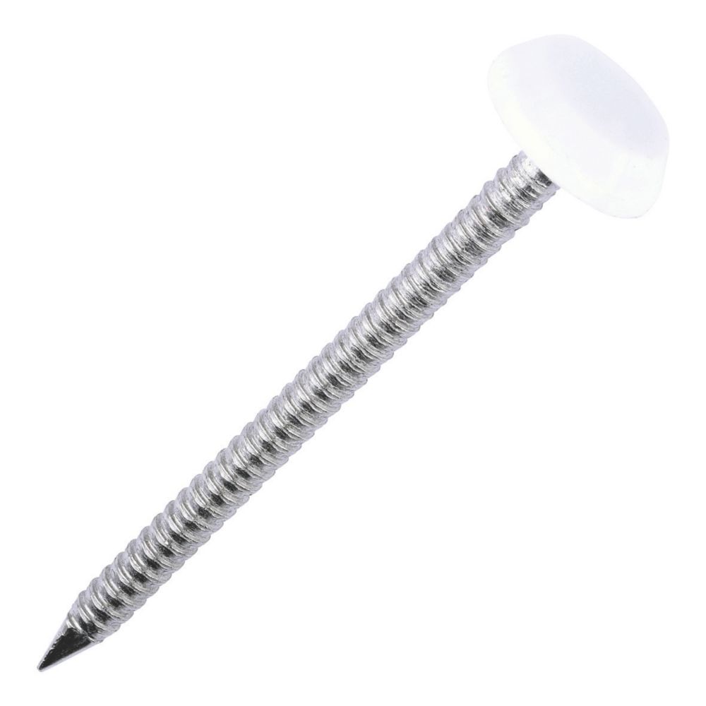 Timco Polymer-Headed Nails White Head A4 Stainless Steel Shank 3.2mm x ...