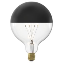 Calex LED Table Lamp with Mirror G125 Bulb Black 4W 200lm - Screwfix