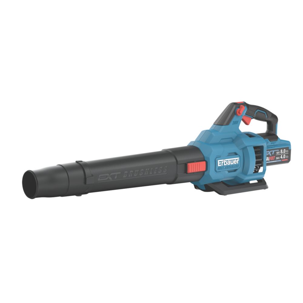 Erbauer ERT1028GBL 36V 1 x 4.0/8.0Ah Li-Ion EXT Brushless Cordless Blower - Screwfix
