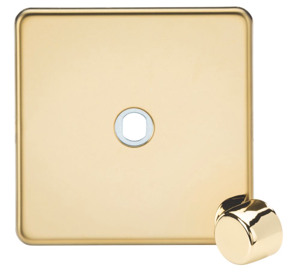 Knightsbridge Screwless 1-Gang Modular Dimmer Switch Polished Brass ... Knightsbridge Screwless 1-Gang Modular Dimmer Switch Polished Brass ...
