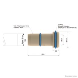 JG Speedfit Superseal Plastic Push-Fit Pipe Inserts 15mm 50 Pack - Screwfix