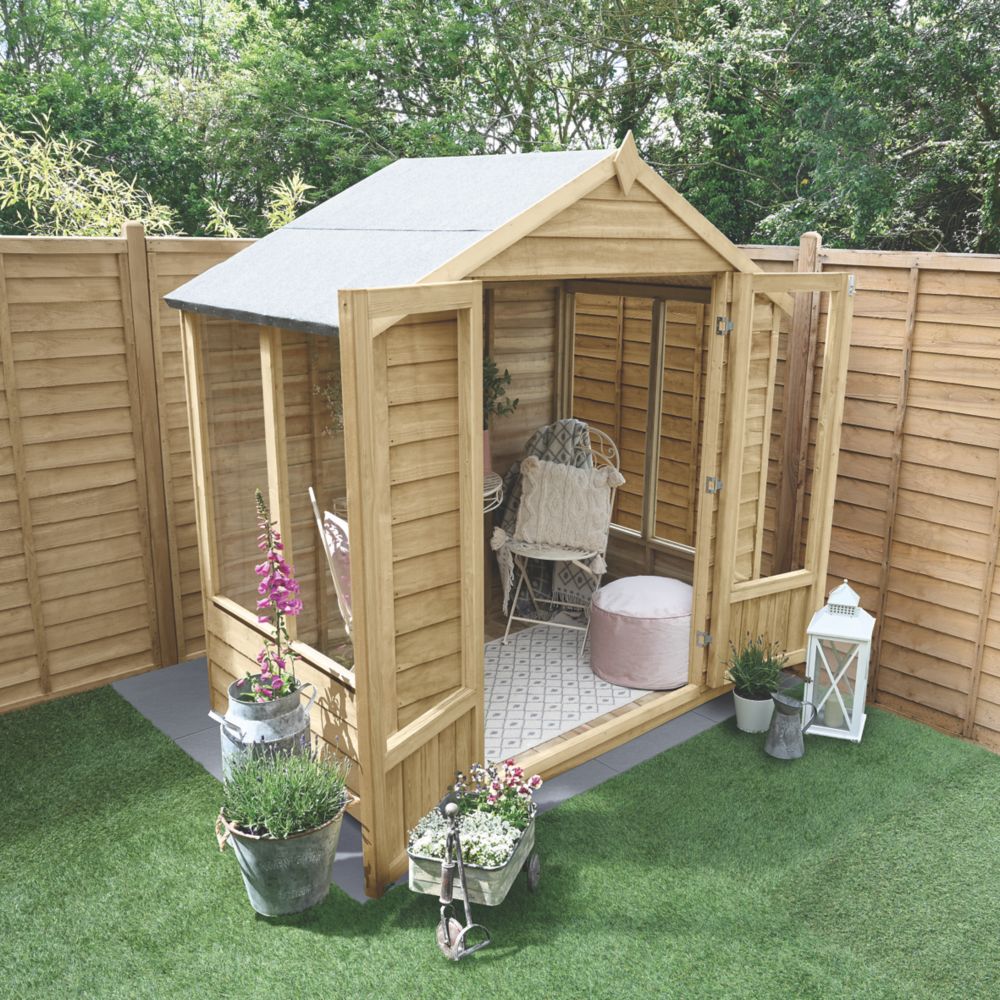 Forest Oakley 6' x 4' (Nominal) Apex Timber Summerhouse - Screwfix