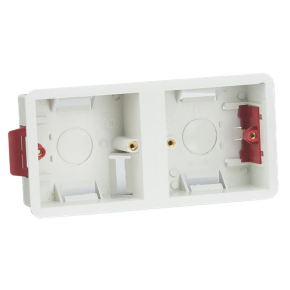 Knightsbridge 1 + 1-Gang Dry Lining Box 35mm 10 Pack - Screwfix