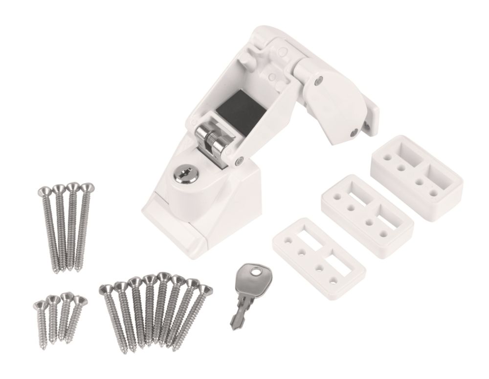 Jackloc The Titan Window Restrictor White 100mm - Screwfix
