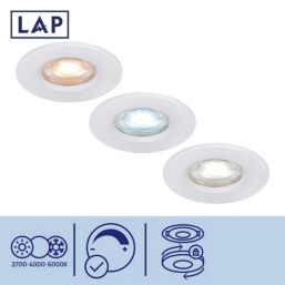 LAP Ubertas Fixed LED Downlight White 4W 420lm - Screwfix