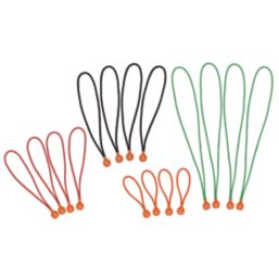 Smith & Locke Assorted Bungee Set 150-450mm x 4mm 16 Pieces - Screwfix
