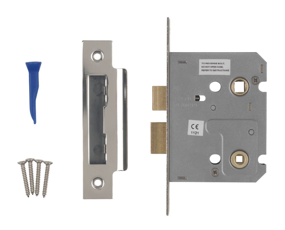 Smith & Locke Fire Rated Polished Chrome Bathroom Mortice Lock 76mm ...