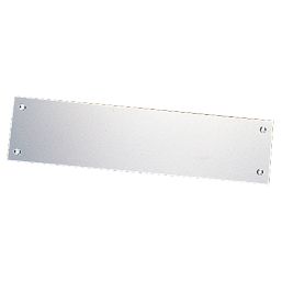 Essentials Smooth Finger Plate Satin Aluminium 75mm x 300mm x 1.2mm ...