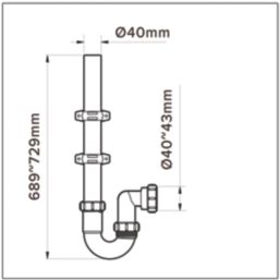 Flomasta Appliance Standpipe P Trap White 48mm - Screwfix